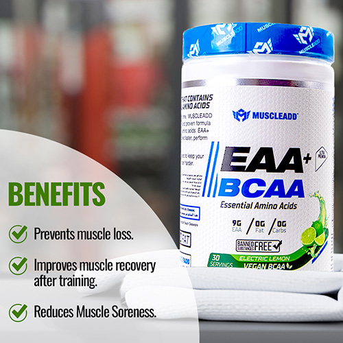 Muscle Add Eaa+Bcaa Essential Amino Acids-30Serv.-390G.-Electric Lemon | Maxmuscle Elite
